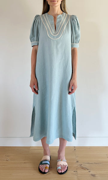 Linen Ric Rac Trim Dress – Anna Hoffmann